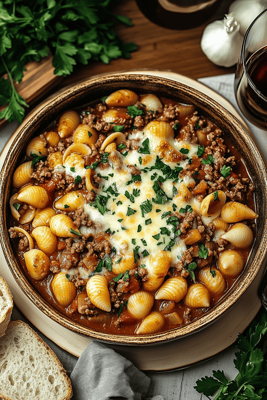 Creamy Beef and Shells – Dishes Recipe