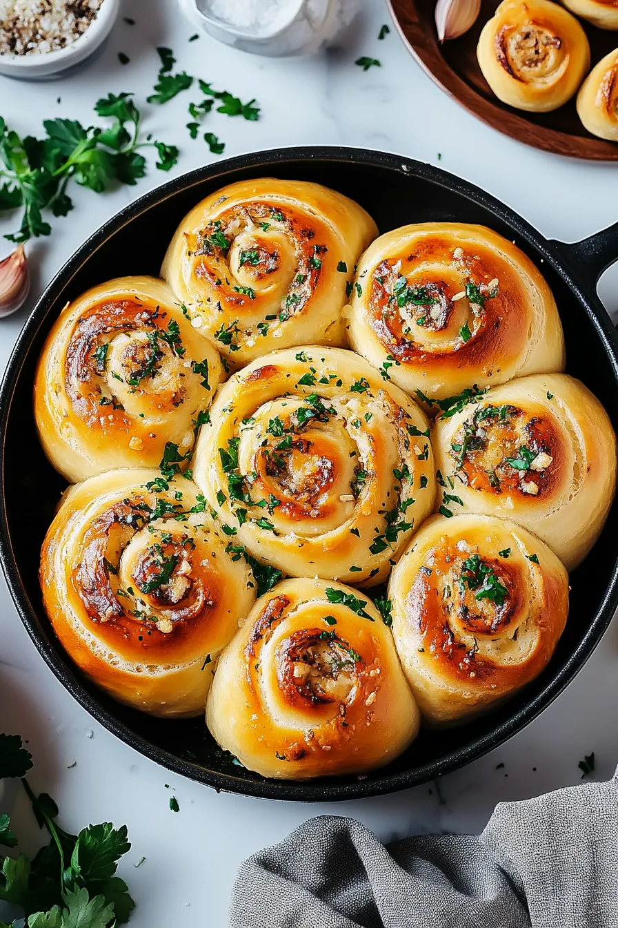 Garlic Swirl Rolls – Dishes Recipe