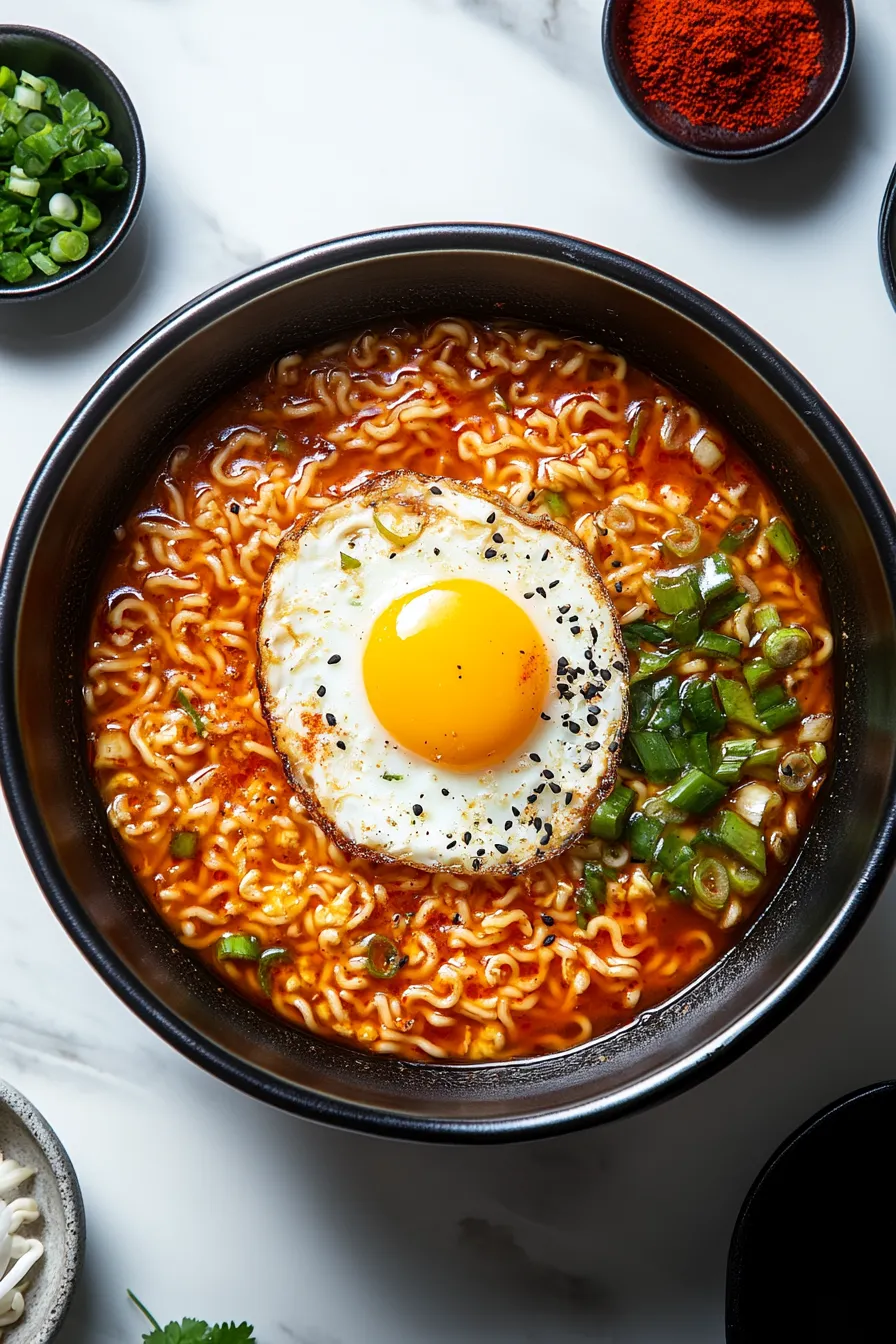 Creamy Buldak Ramen With Egg – Dishes Recipe