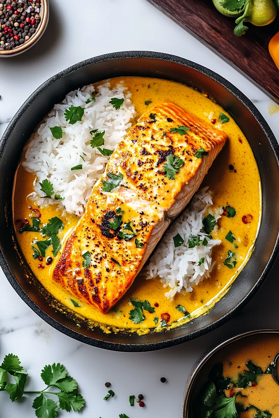 Coconut Curry Salmon with Garlic Butter – Dishes Recipe