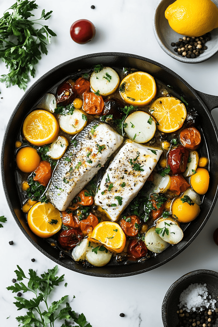 Mediterranean Baked Fish – Dishes Recipe