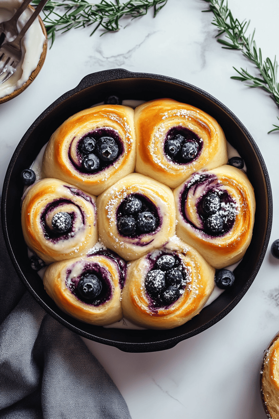 Blueberry Cheesecake Swirl Rolls – Dishes Recipe