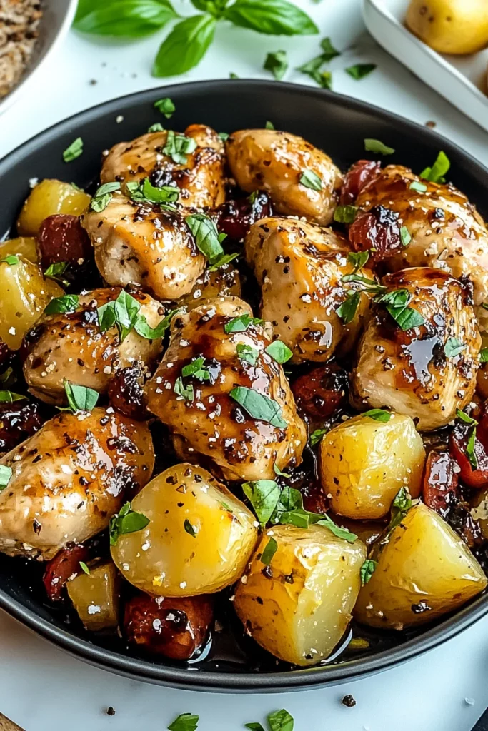 Sheet Pan Lemon Balsamic Chicken and Potatoes – Dishes Recipe