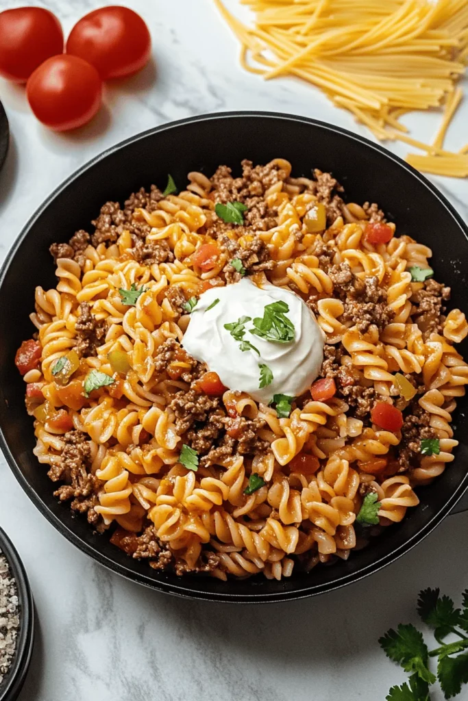 One Pot Beef Taco Pasta – Dishes Recipe