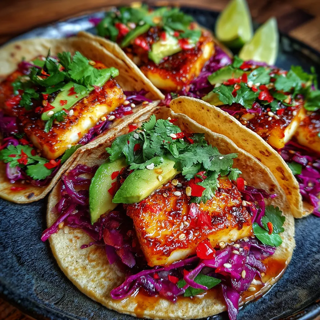 Spicy Honey Halloumi Tacos – Dishes Recipe